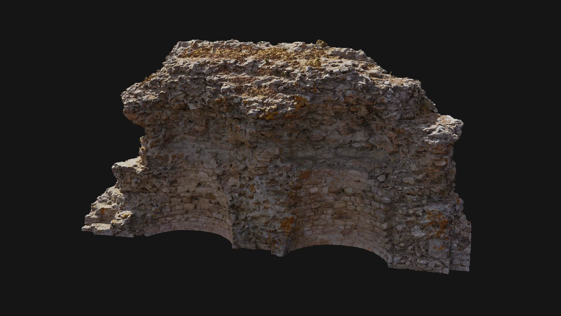 Castle Wall Ruin PBR Scan 02 3D model - TurboSquid 2001804