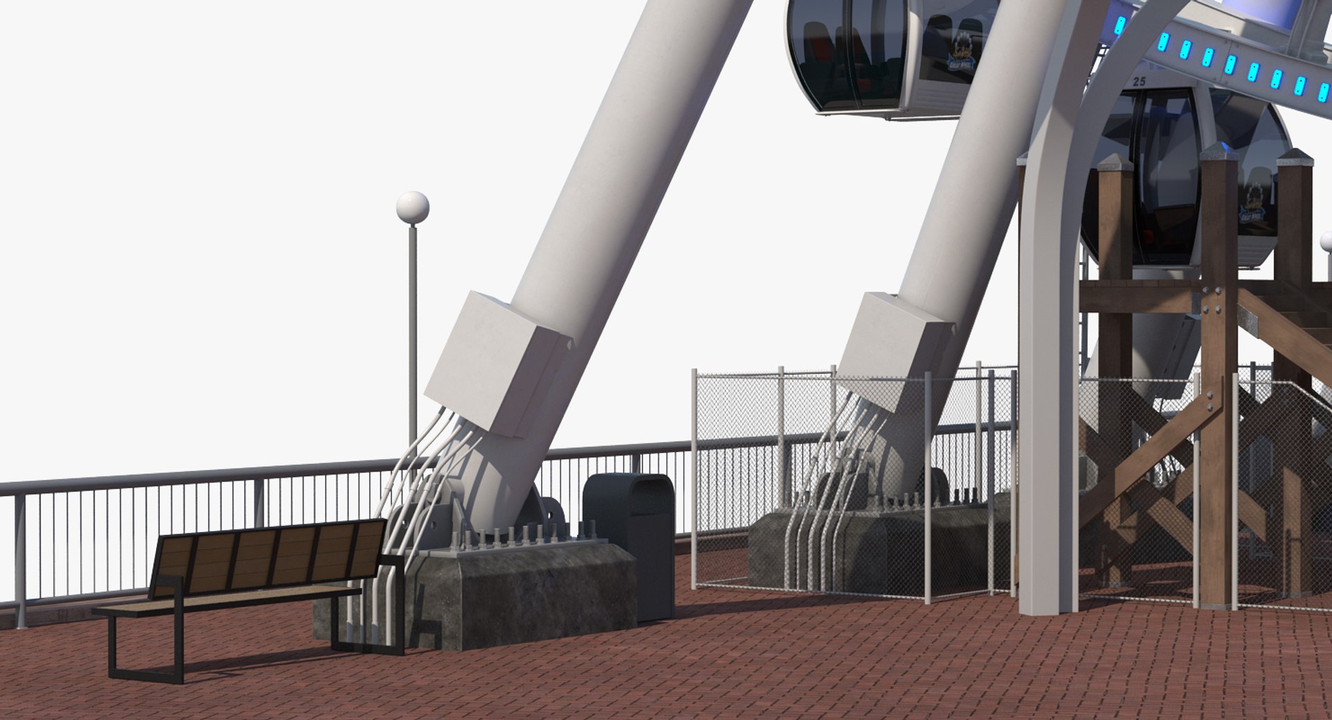 Seattle great ferris wheel 3D model - TurboSquid 1307556
