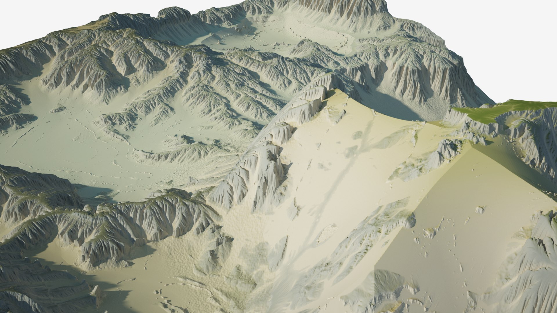 3D Highly Detailed Sci-fi Desert Terrain - TurboSquid 2164909