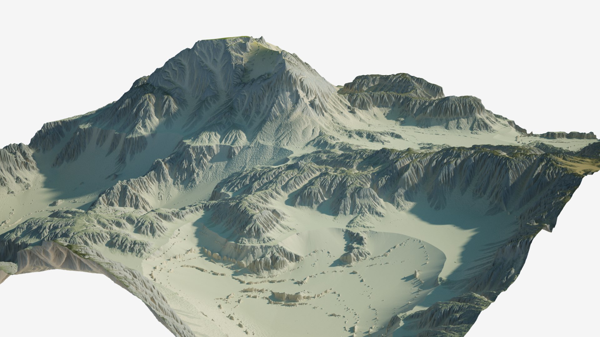 3D Highly Detailed Sci-fi Desert Terrain - TurboSquid 2164909