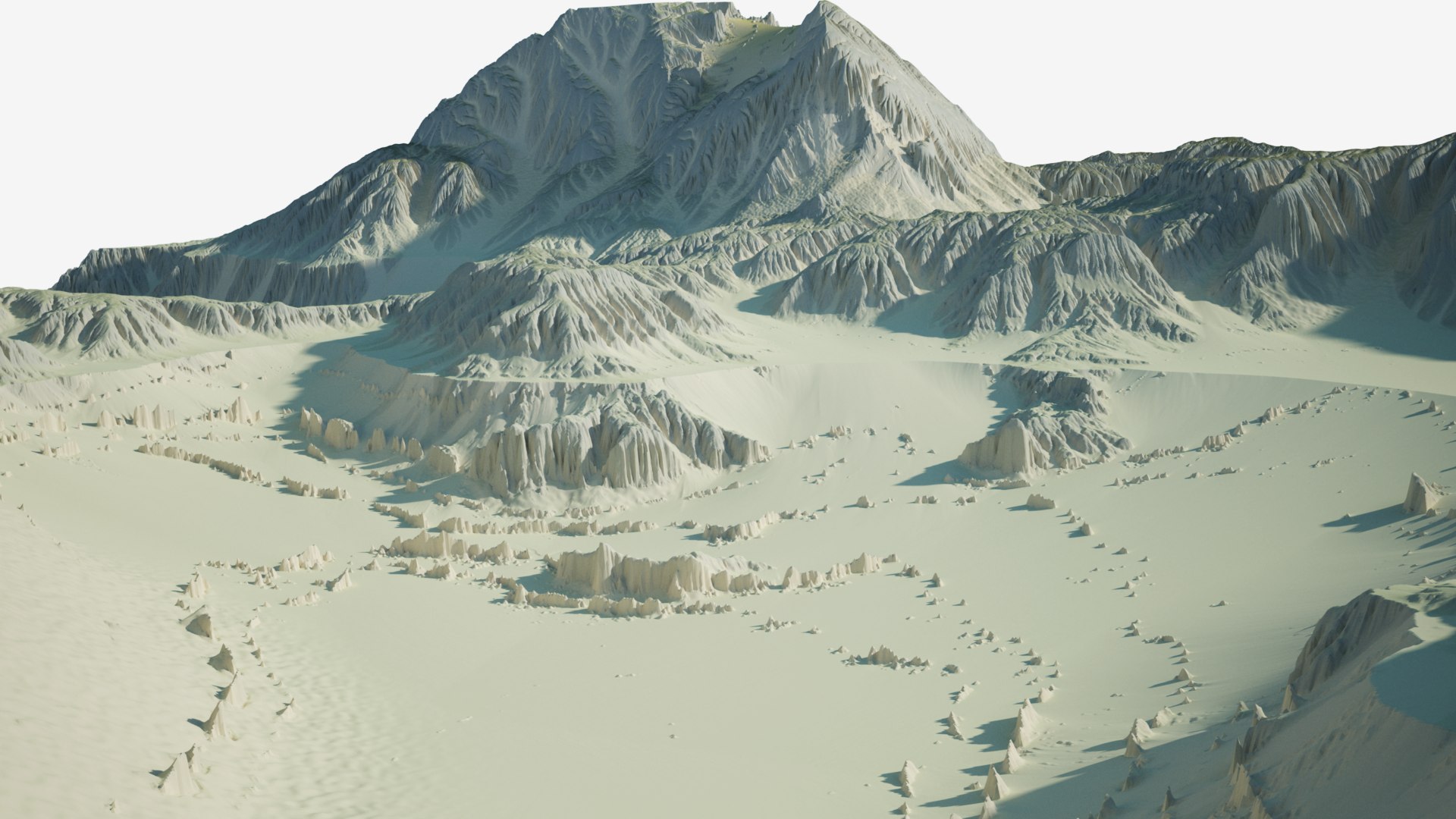 3D Highly Detailed Sci-fi Desert Terrain - TurboSquid 2164909