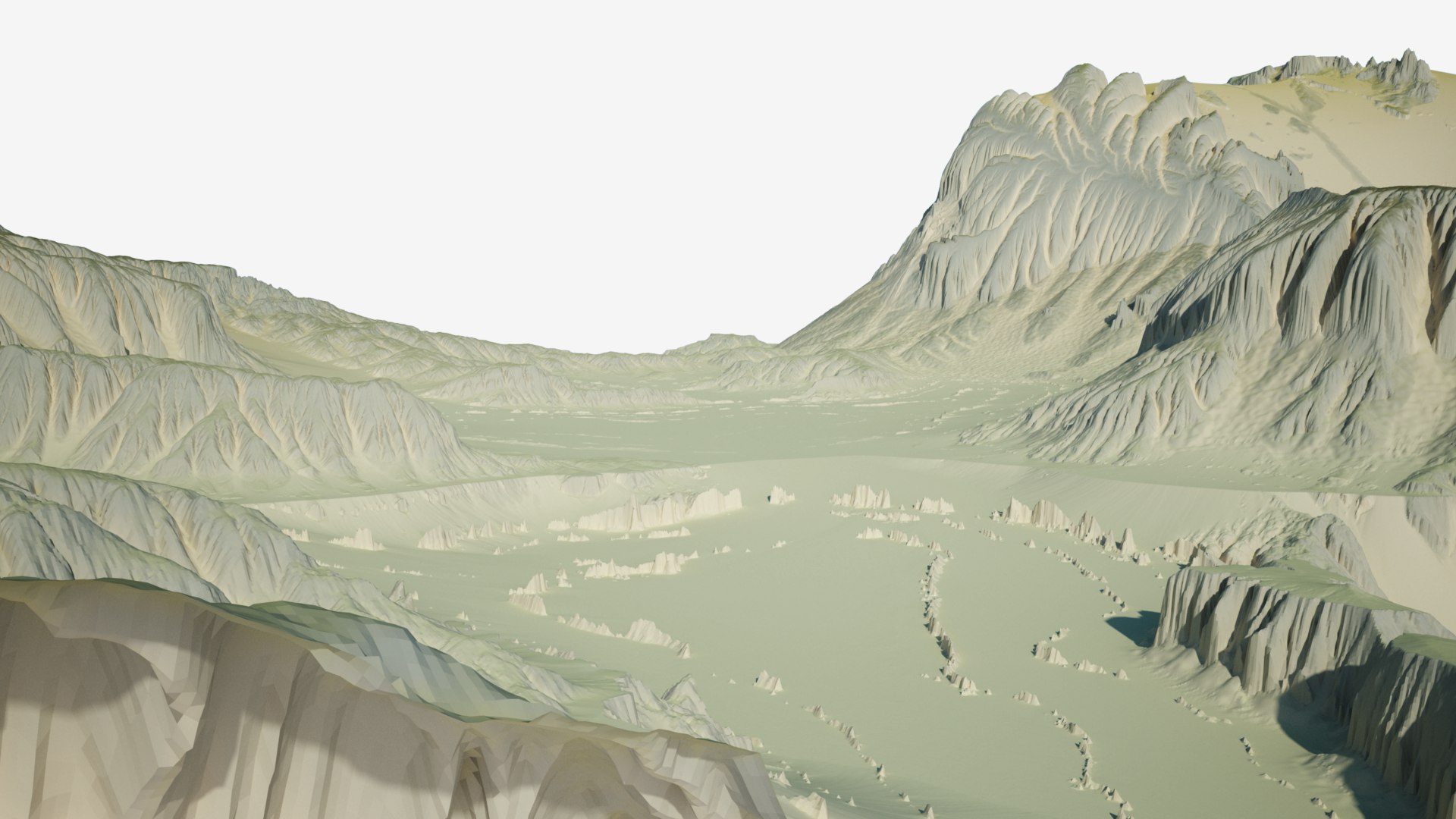 3D Highly Detailed Sci-fi Desert Terrain - TurboSquid 2164909