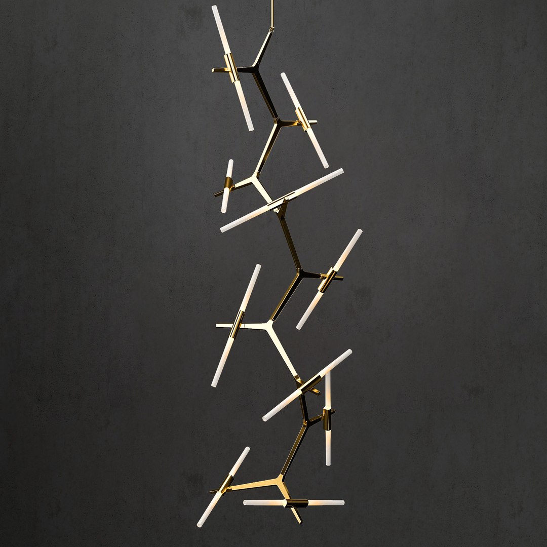 Vertical Chandelier Lighting 3D Model - TurboSquid 1507072