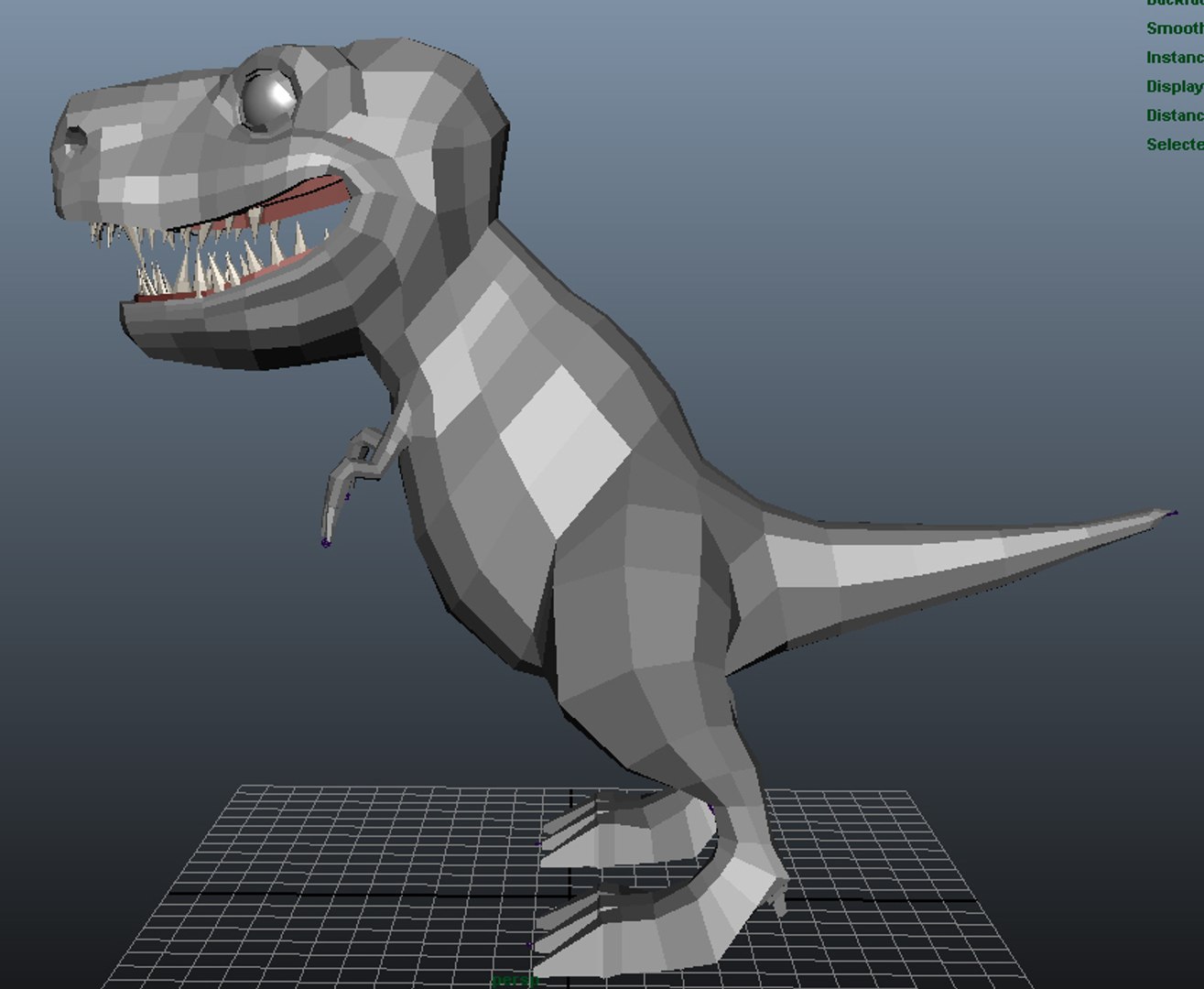 3d Model Of T-rex Cartoon