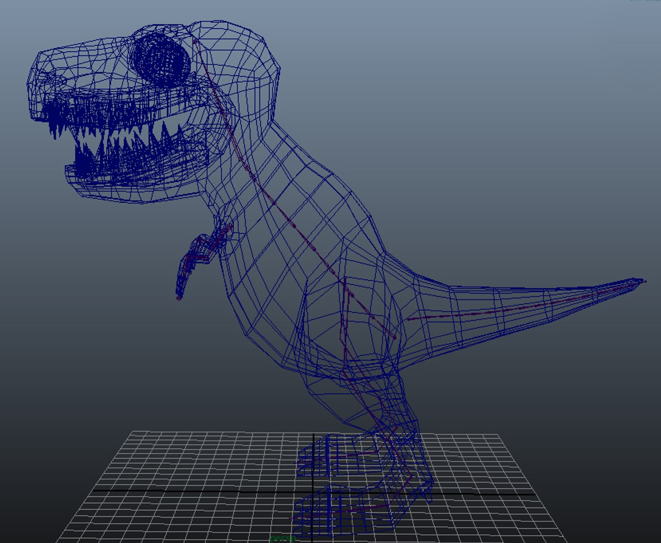 3d Model Of T-rex Cartoon