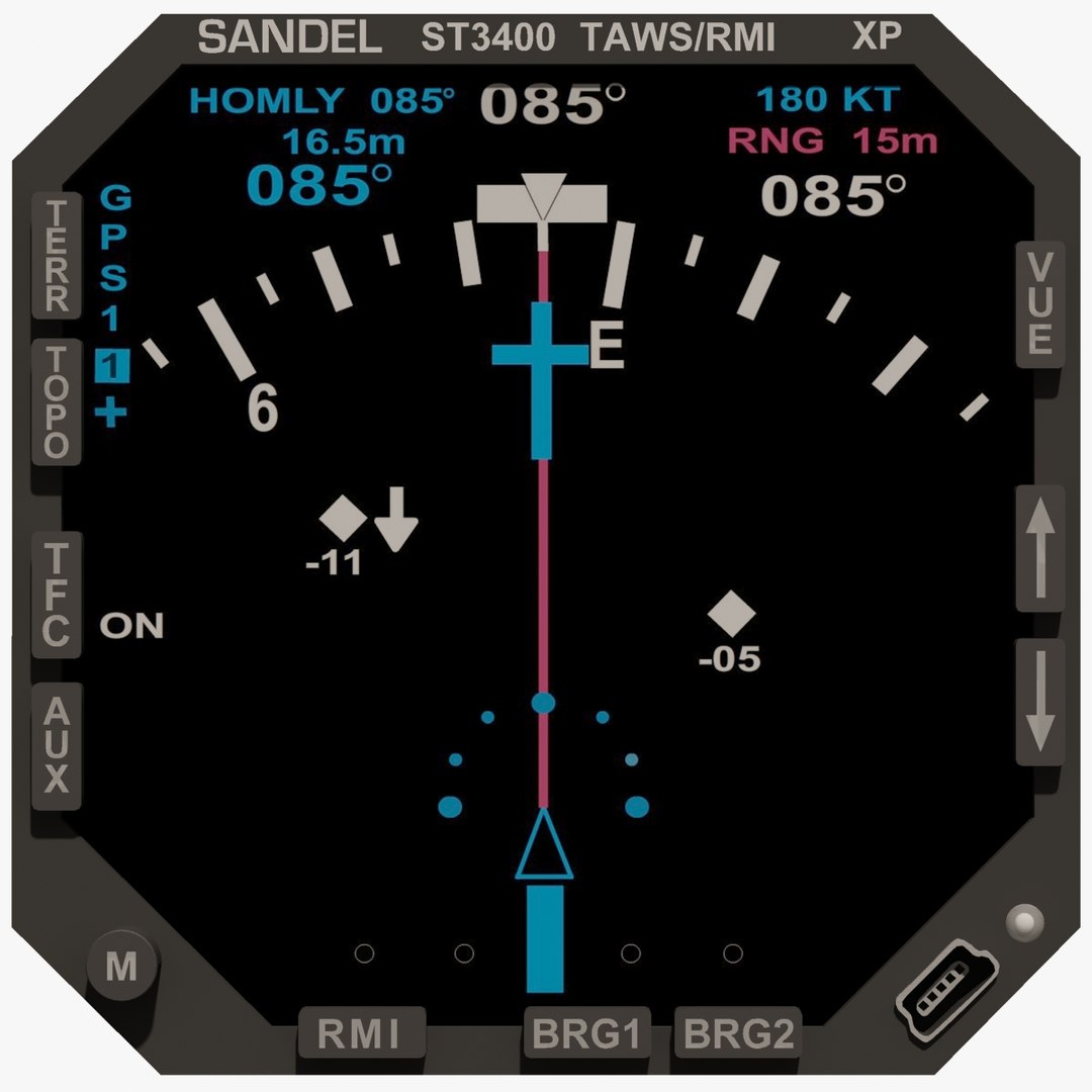 Sandel Avionics St3400 Taws 3d Max