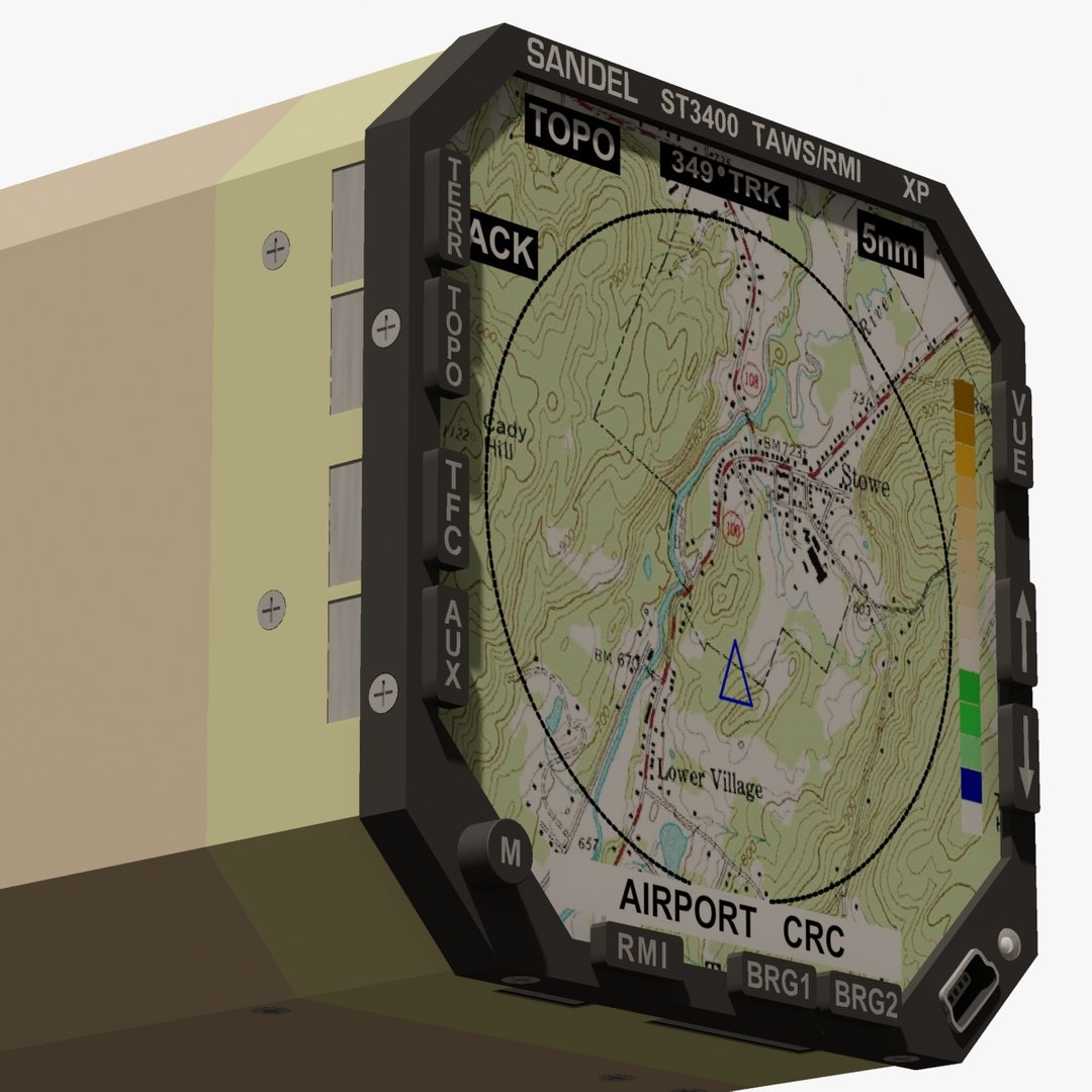 Sandel Avionics St3400 Taws 3d Max