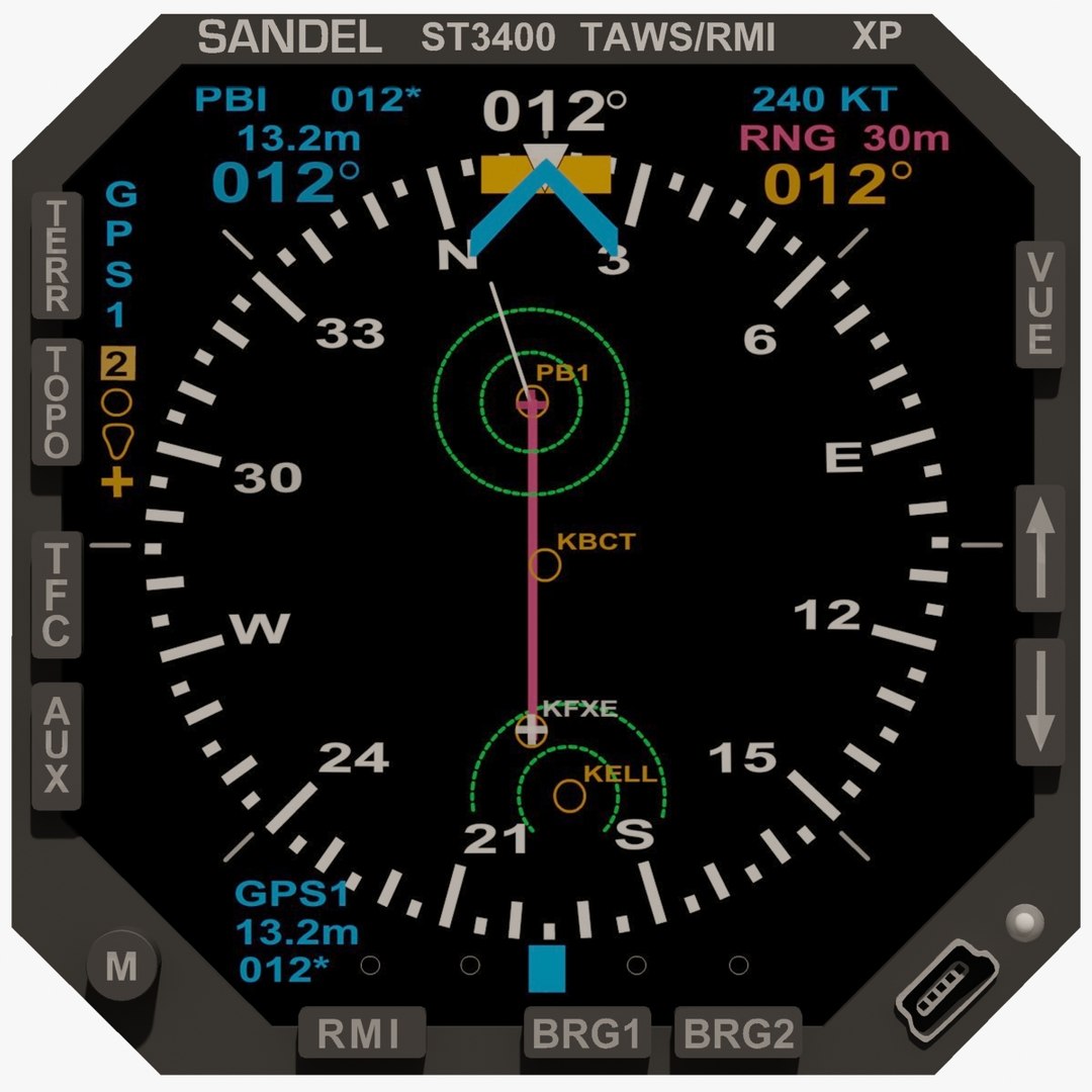 Sandel Avionics St3400 Taws 3d Max