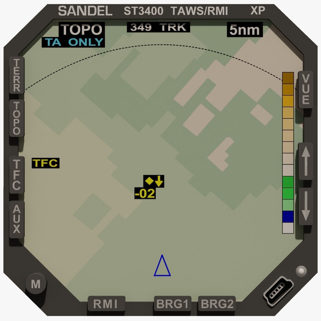 Sandel Avionics St3400 Taws 3d Max