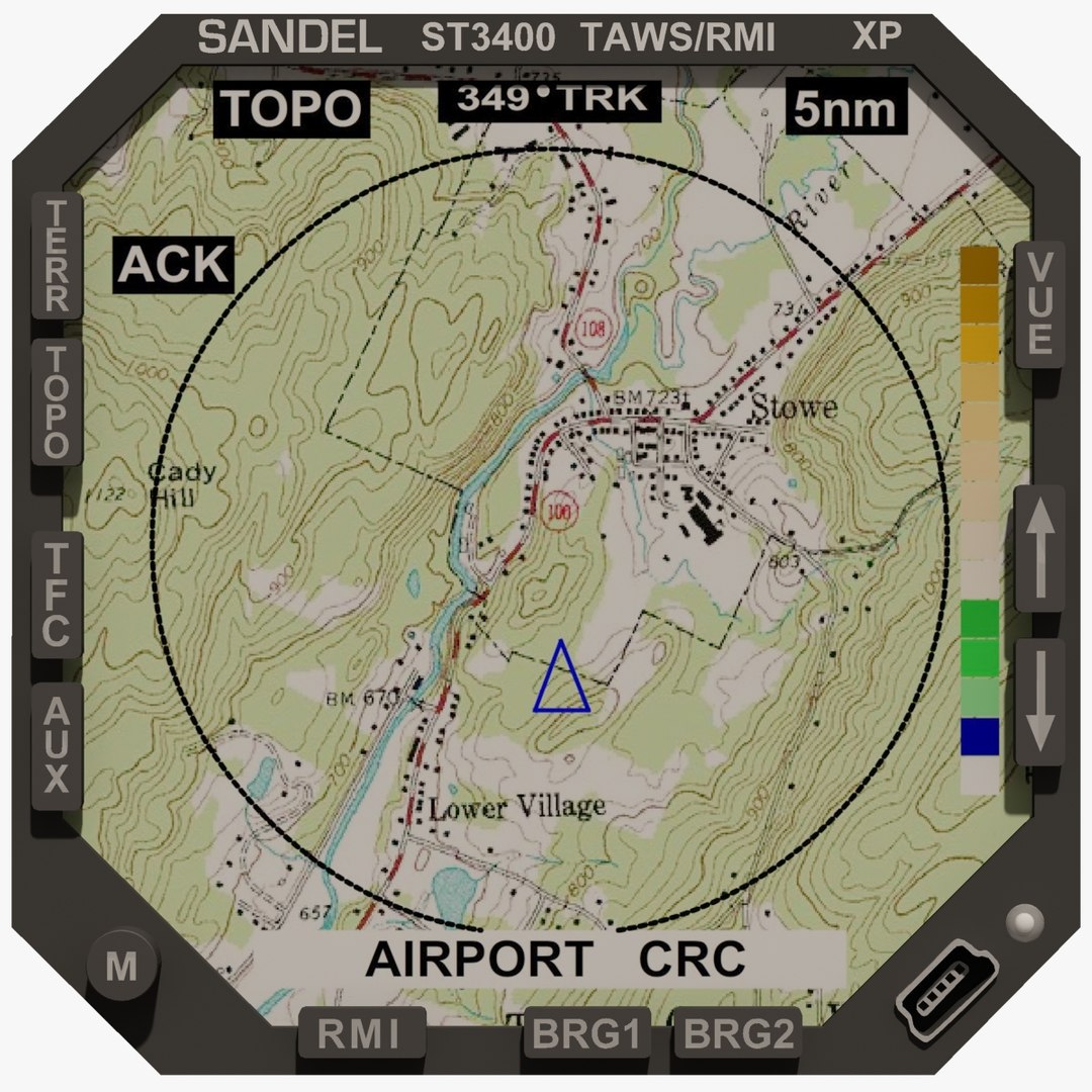 Sandel Avionics St3400 Taws 3d Max