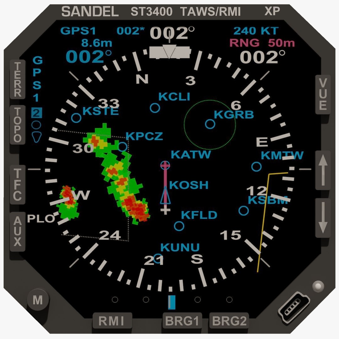 Sandel Avionics St3400 Taws 3d Max