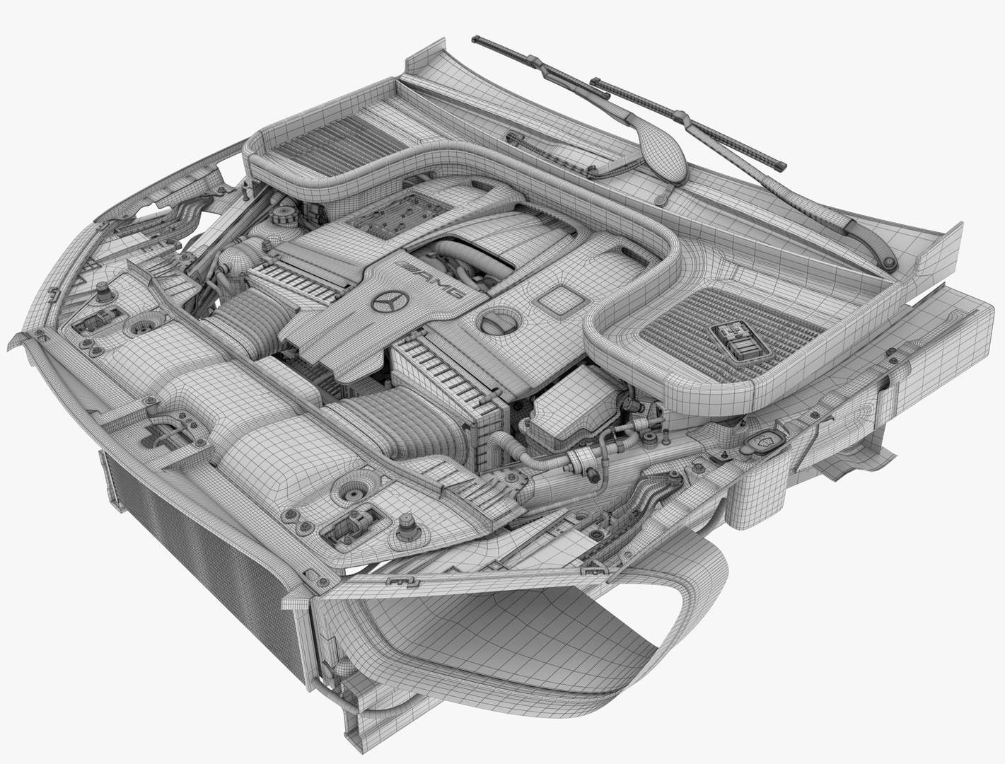 3D Mercedes-Benz AMG GLE63 Coupe Engine - TurboSquid 2401284