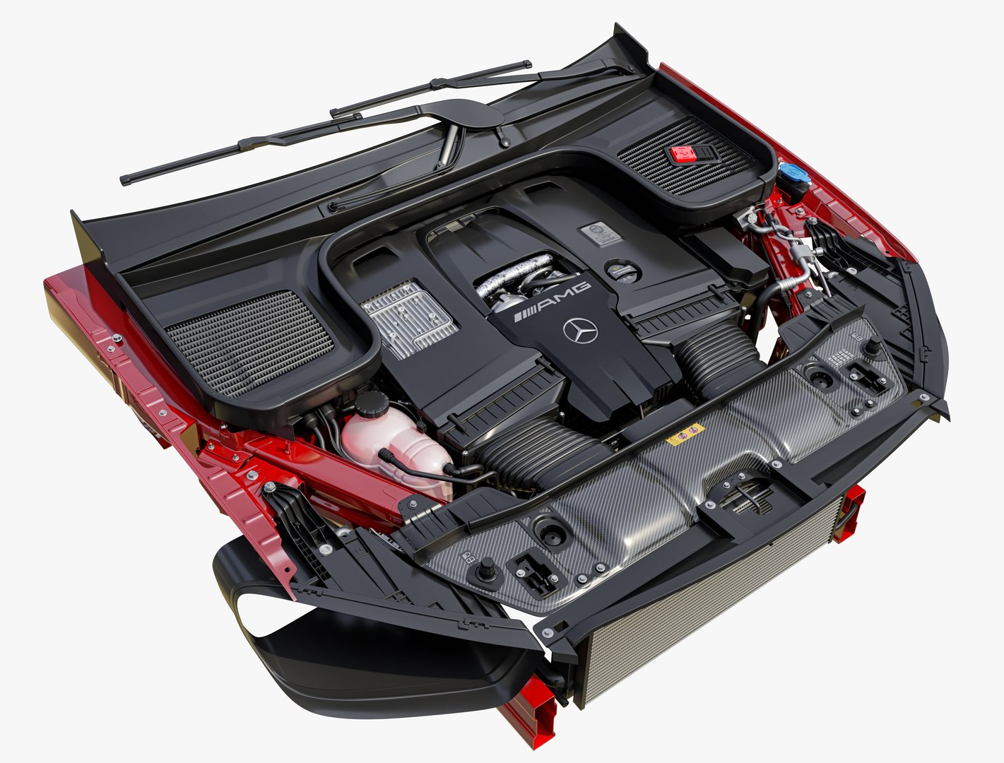3D Mercedes-Benz AMG GLE63 Coupe Engine - TurboSquid 2401284