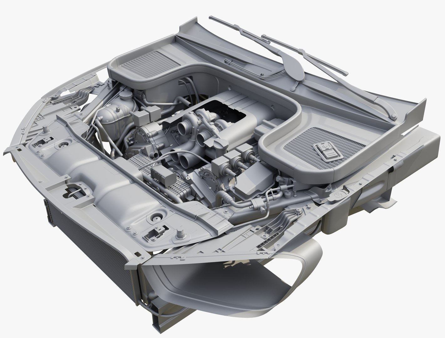 3D Mercedes-Benz AMG GLE63 Coupe Engine - TurboSquid 2401284