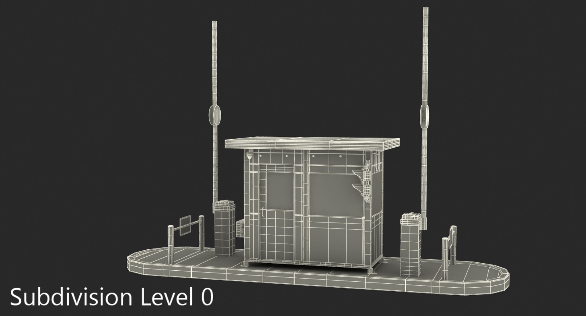 Security Guards Booth 3D Model - TurboSquid 1370928