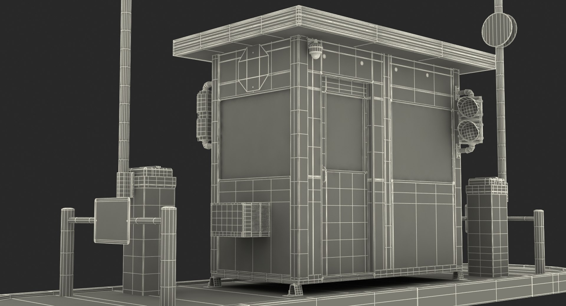 Security guards booth 3D model - TurboSquid 1370928