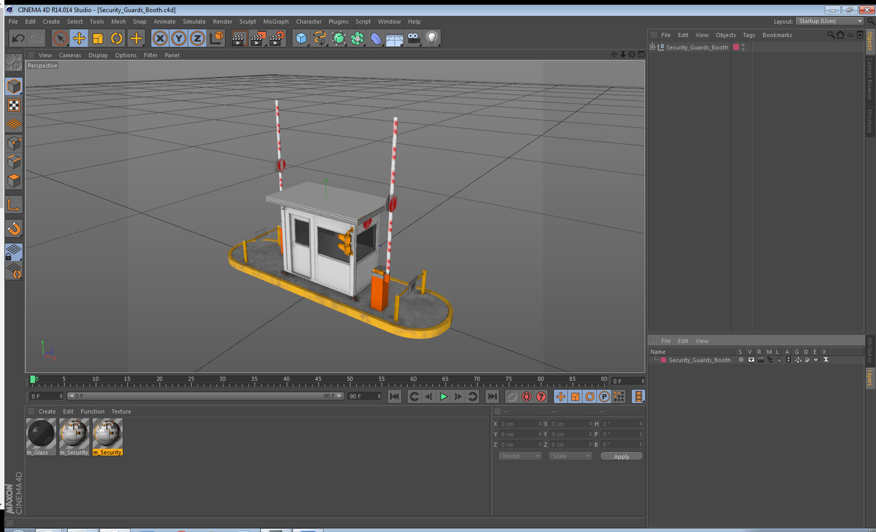 Security guards booth 3D model - TurboSquid 1370928