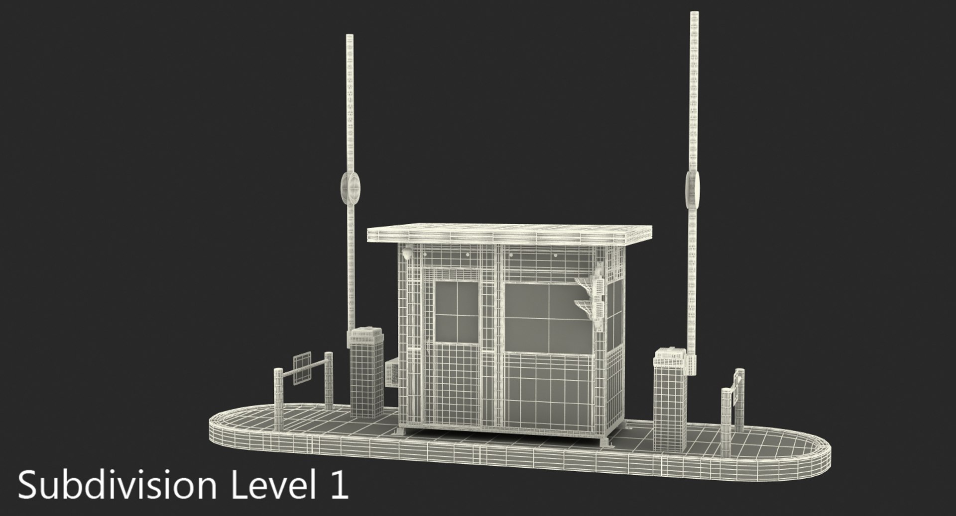 Security guards booth 3D model - TurboSquid 1370928