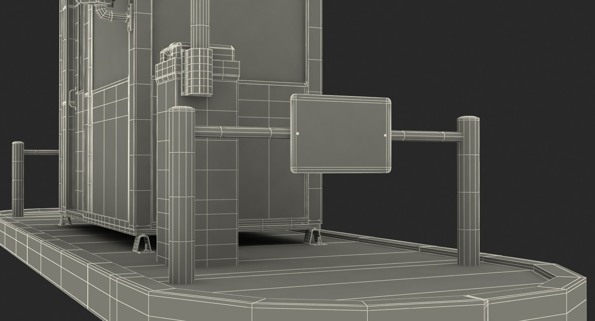 Security guards booth 3D model - TurboSquid 1370928