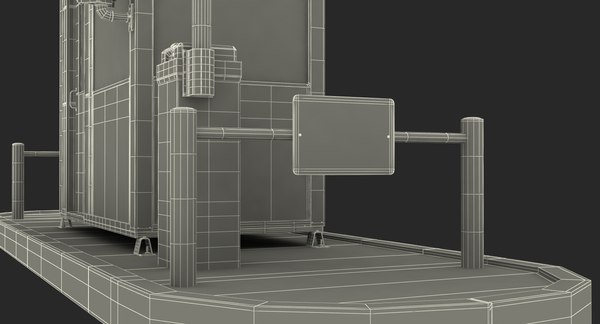 Security guards booth 3D model - TurboSquid 1370928