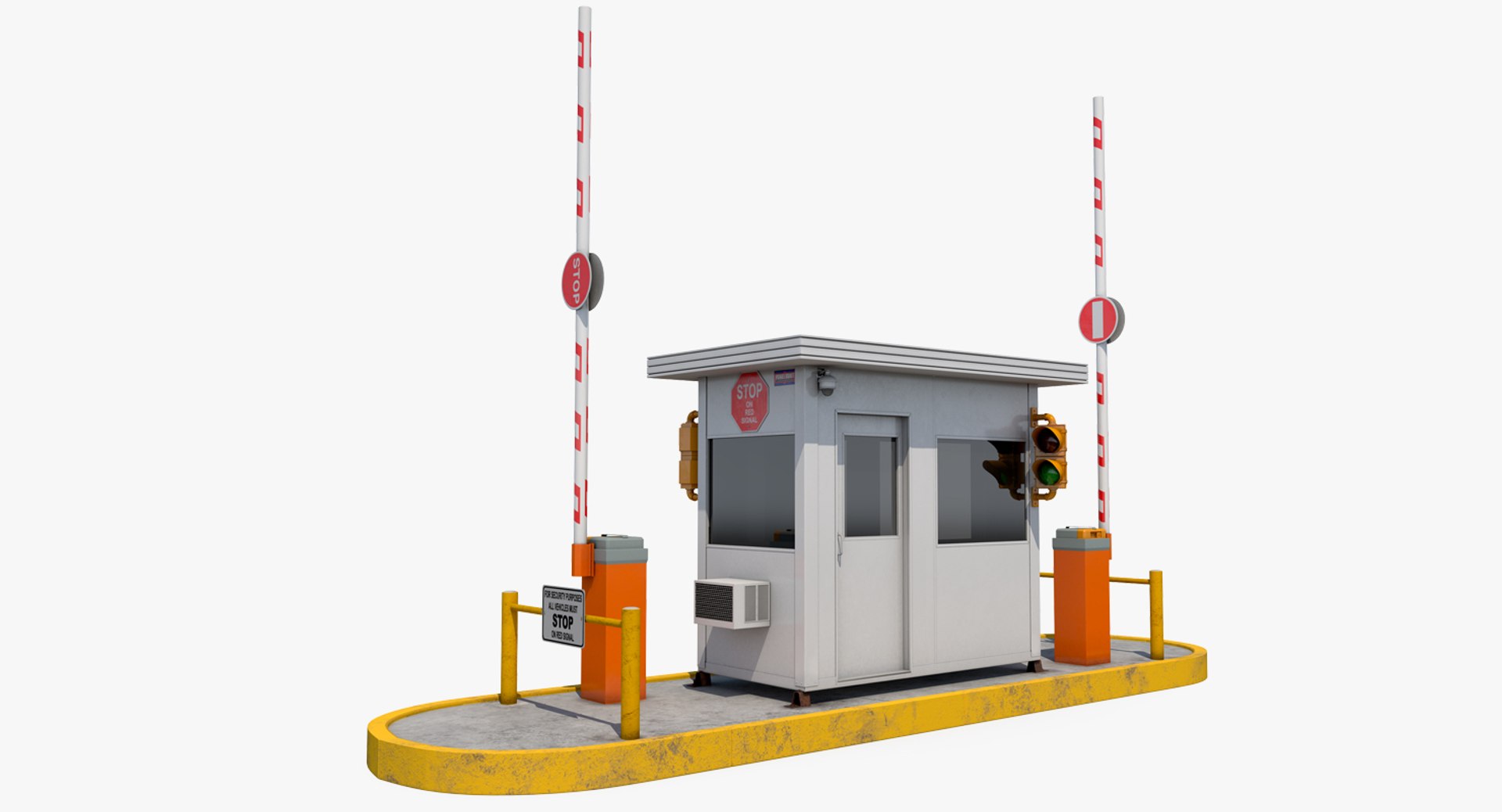 Security guards booth 3D model - TurboSquid 1370928