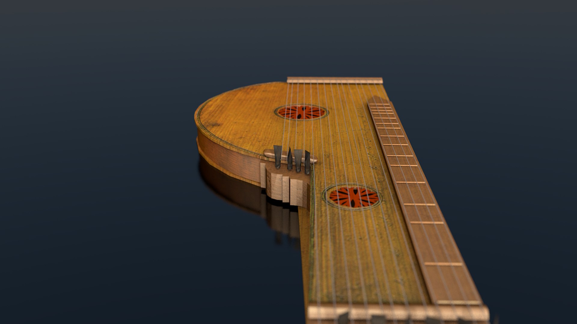 3D zither musical instrument - TurboSquid 1465298