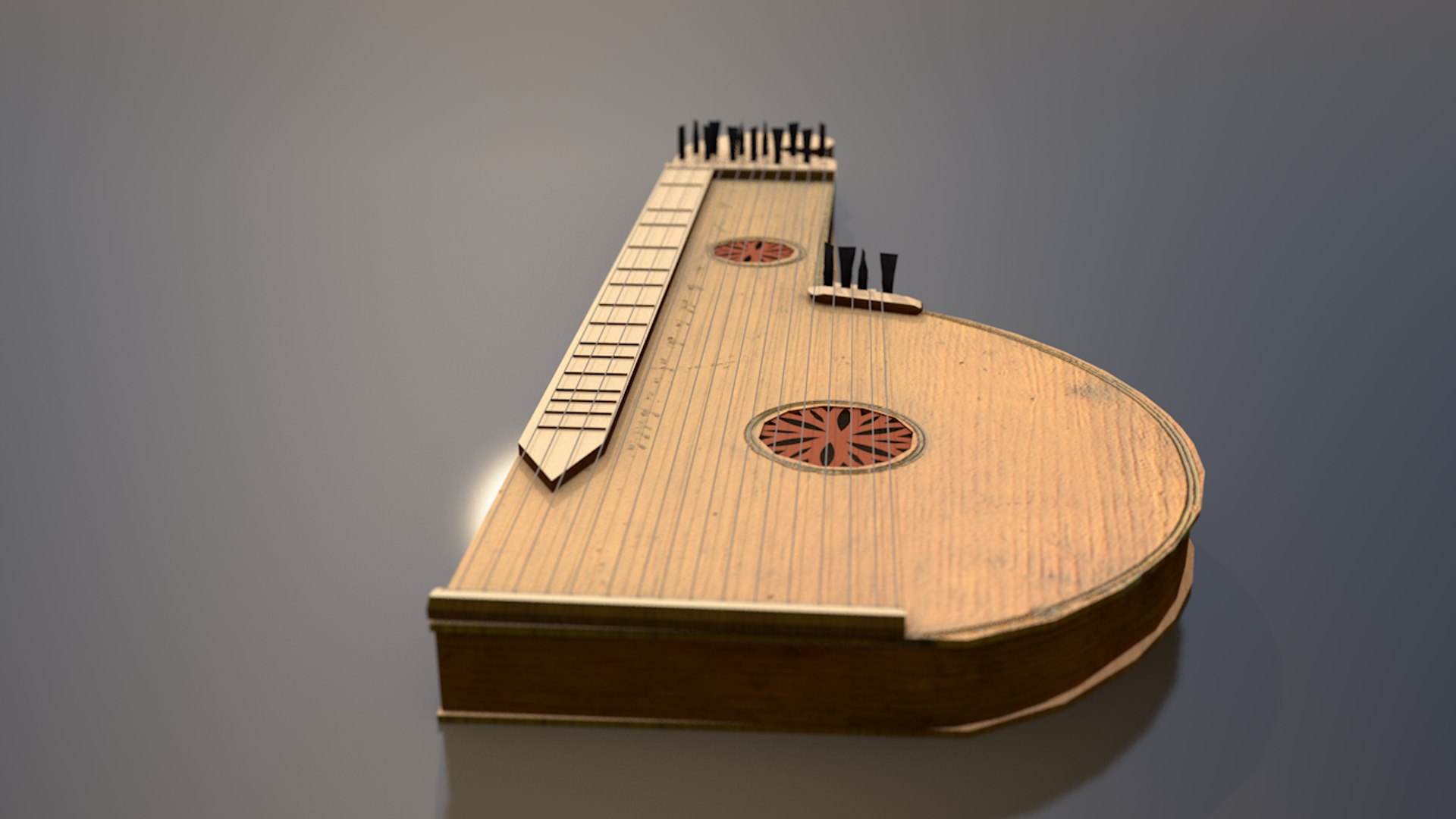 3D zither musical instrument - TurboSquid 1465298