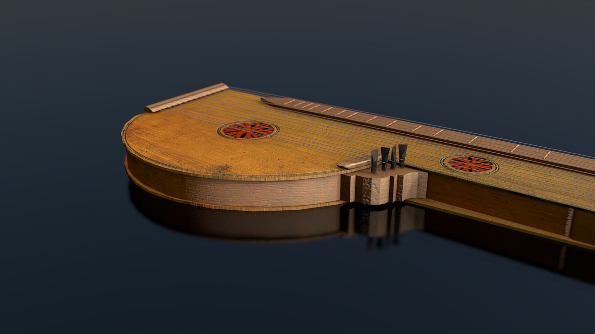 3D zither musical instrument - TurboSquid 1465298
