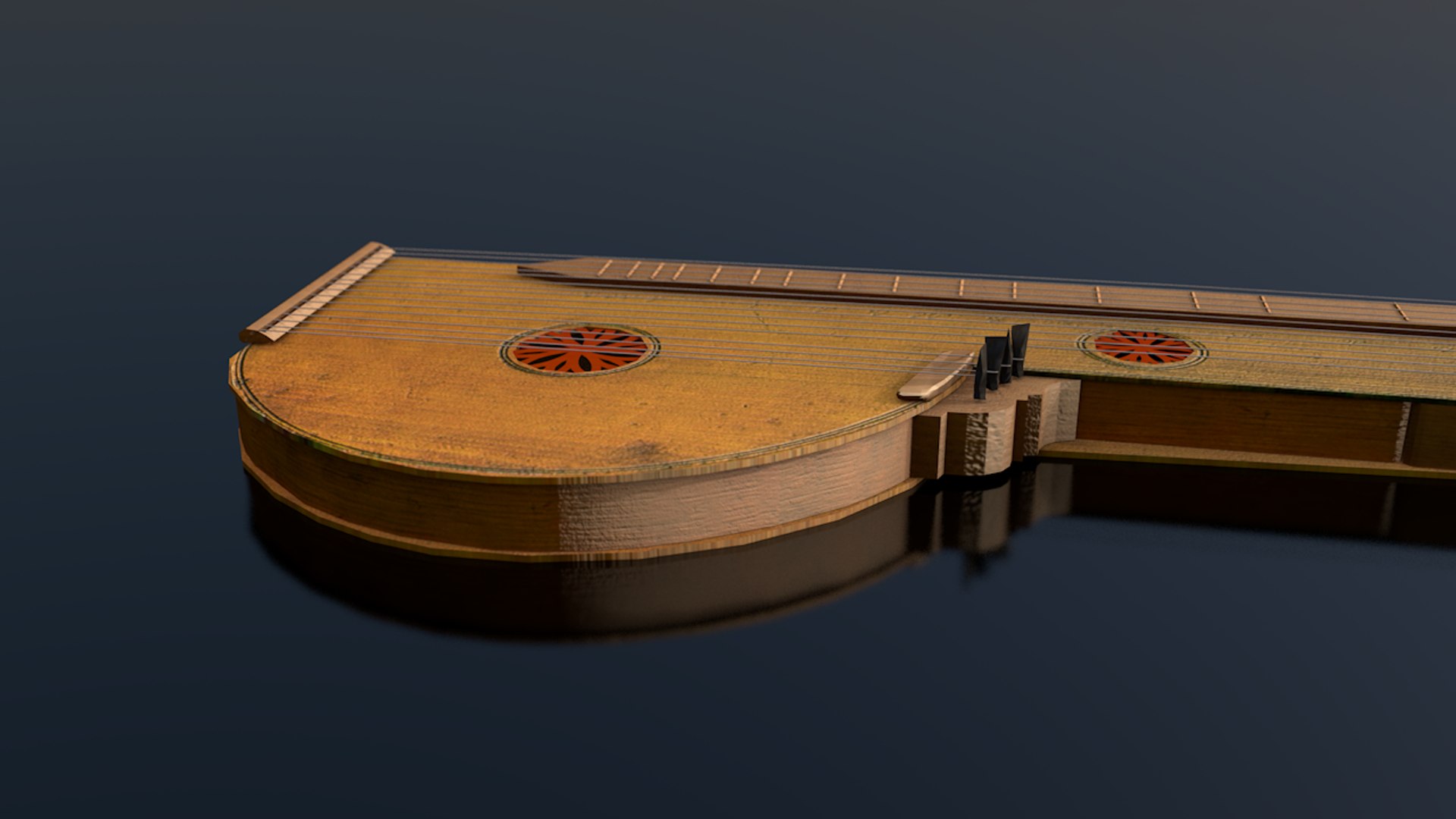 3D zither musical instrument - TurboSquid 1465298