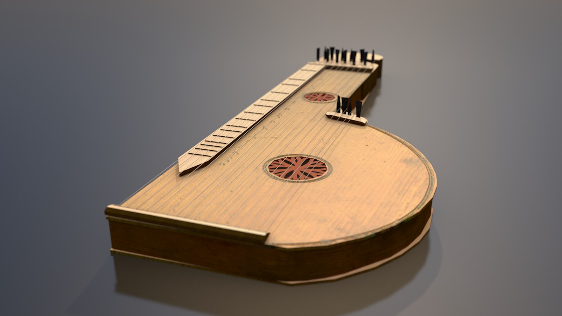 3D zither musical instrument - TurboSquid 1465298