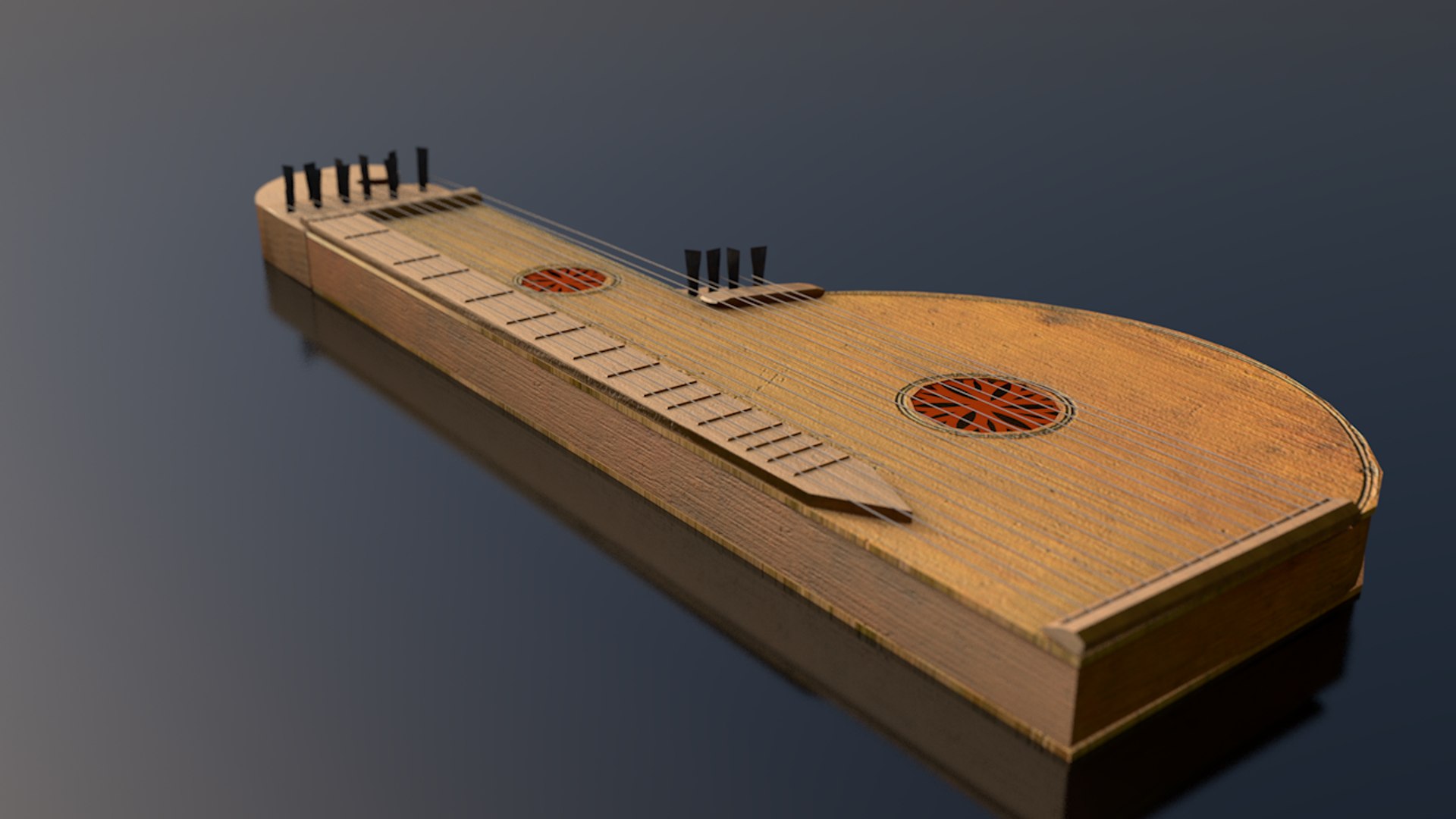 3D zither musical instrument - TurboSquid 1465298