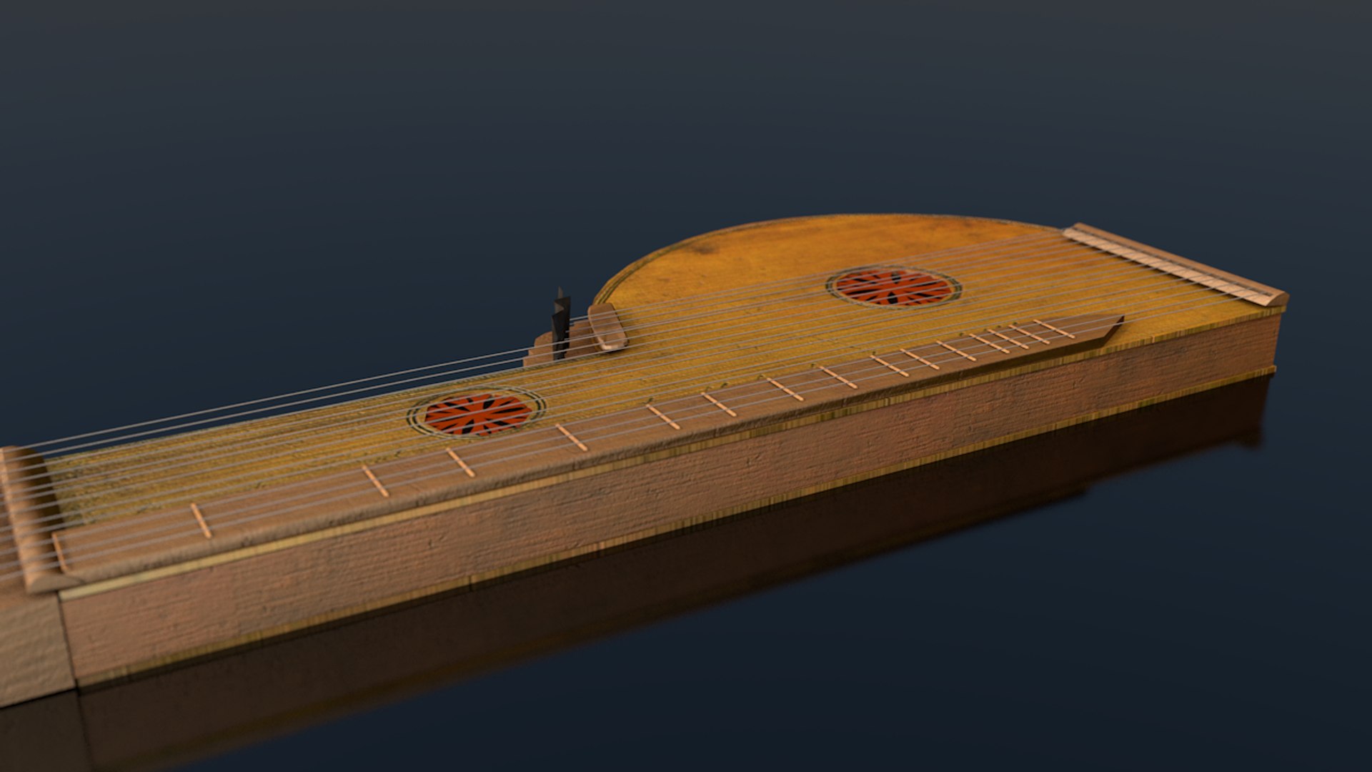 3D zither musical instrument - TurboSquid 1465298