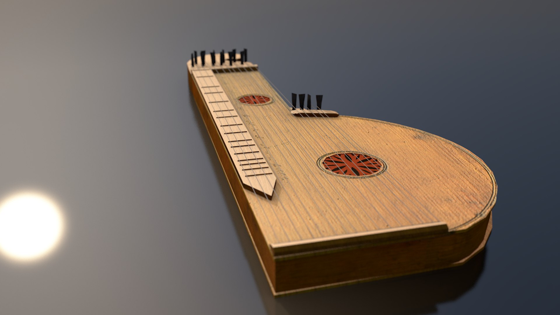 3D zither musical instrument - TurboSquid 1465298