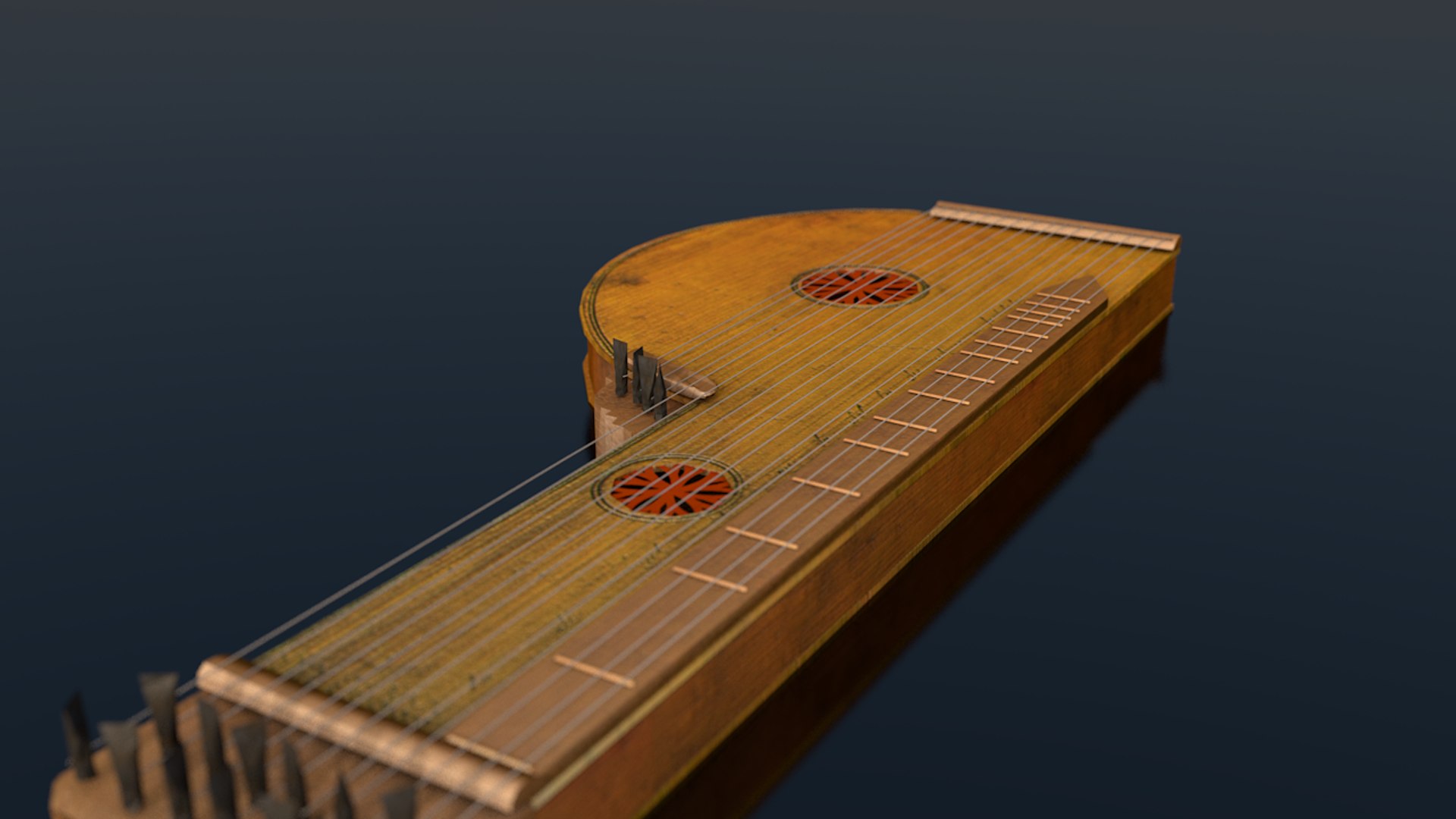 3D zither musical instrument - TurboSquid 1465298