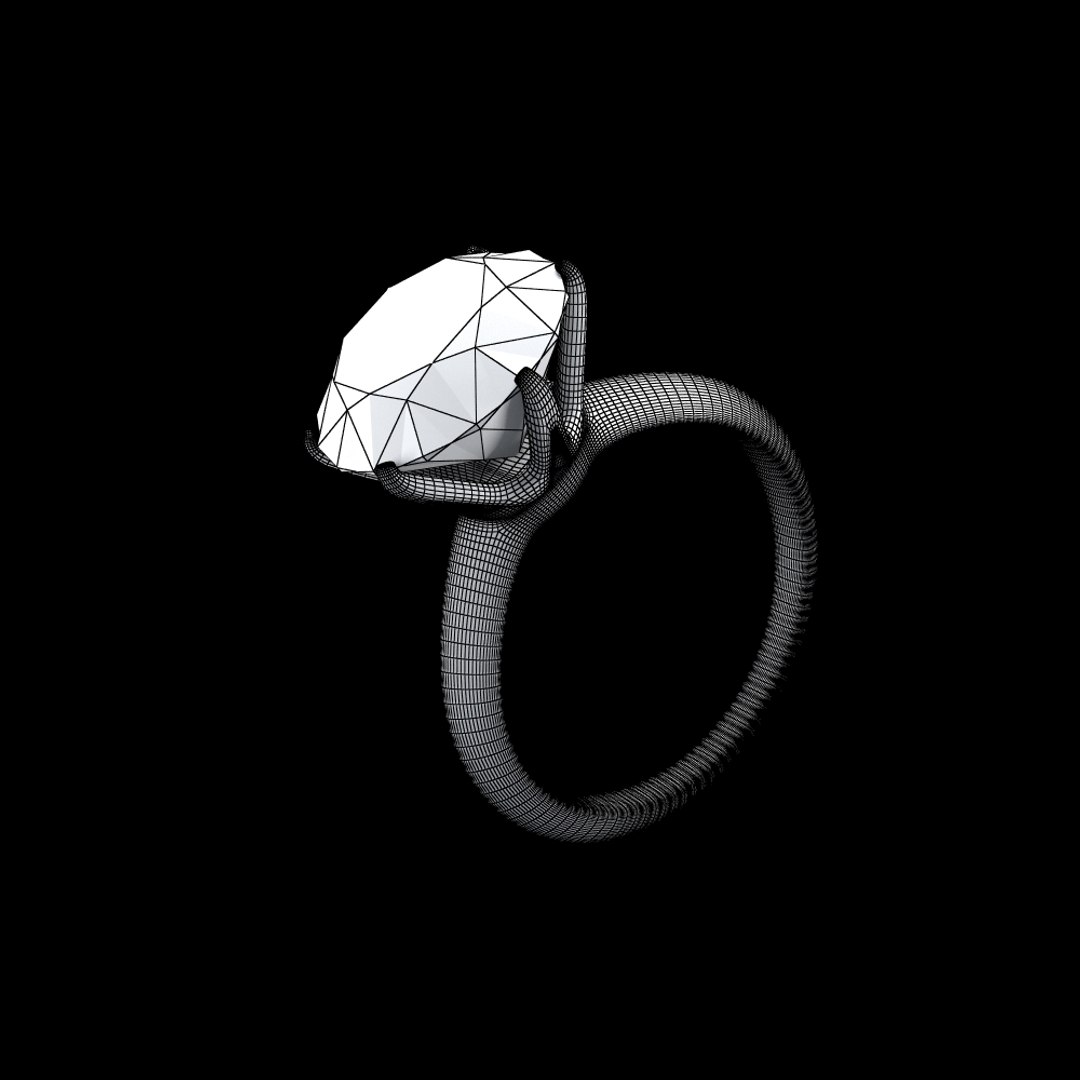 3D Platinum Engagement Ring Diamond Model - TurboSquid 1248000