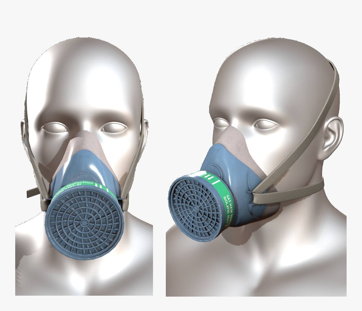 3D Gas Mask Model - TurboSquid 1549728