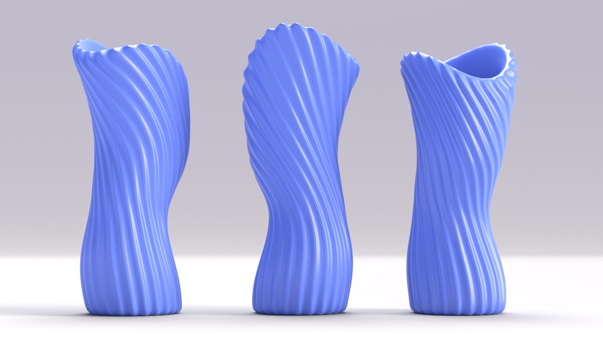 Ribbed Twisted Vase Model - TurboSquid 1969406