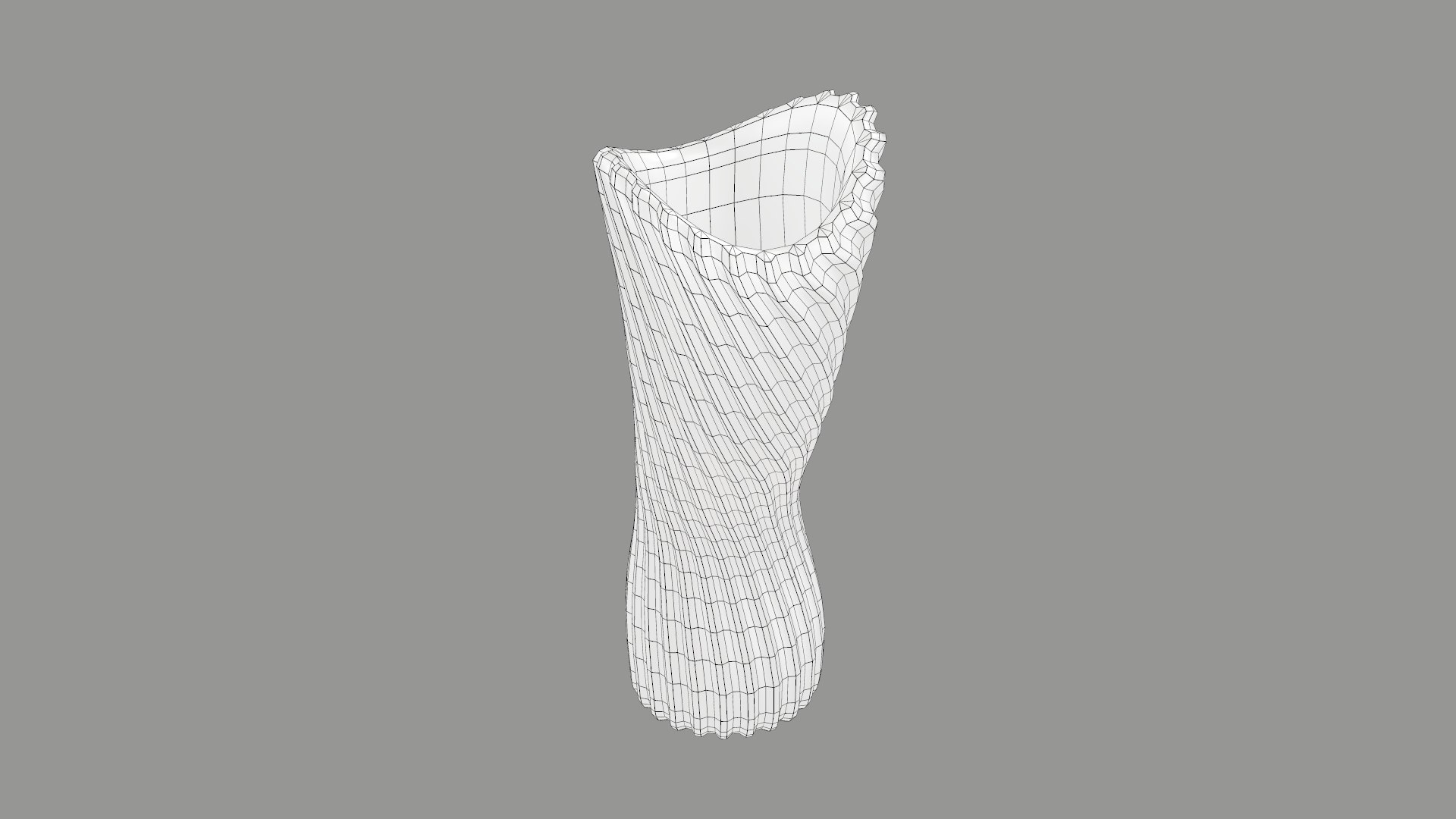 Ribbed Twisted Vase Model - TurboSquid 1969406