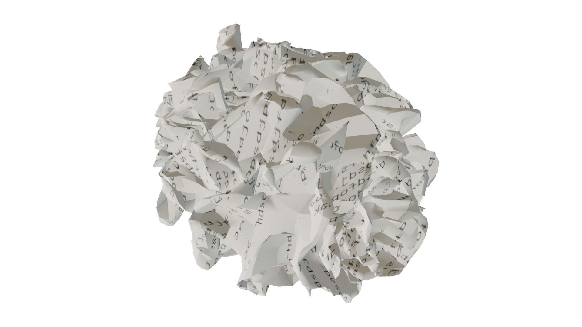3D Crumpled Paper Model - TurboSquid 2226811