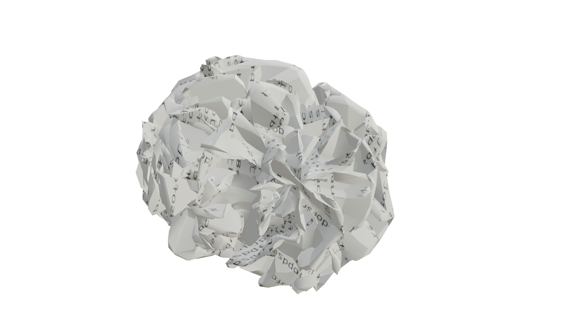 3D Crumpled Paper Model - TurboSquid 2226811