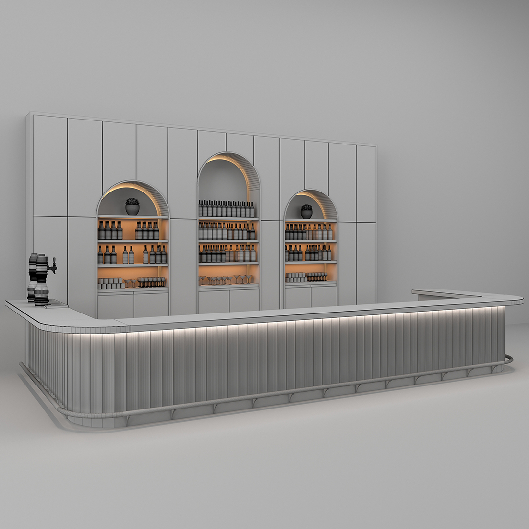 3D model bar counter - TurboSquid 1535718