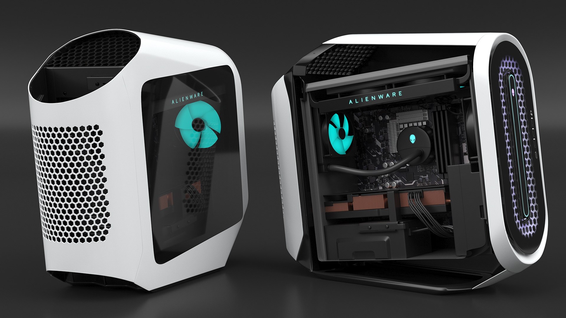 3d Alienware Aurora Gaming Desktop White Model Turbosquid 2139299