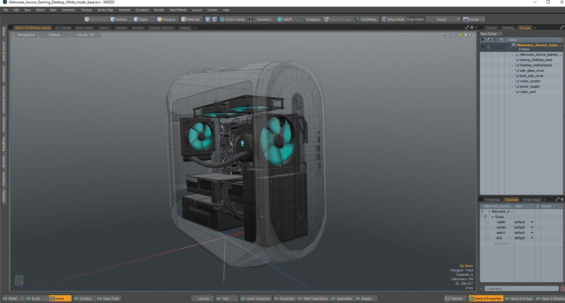 3D Alienware Aurora Gaming Desktop White model - TurboSquid 2139299
