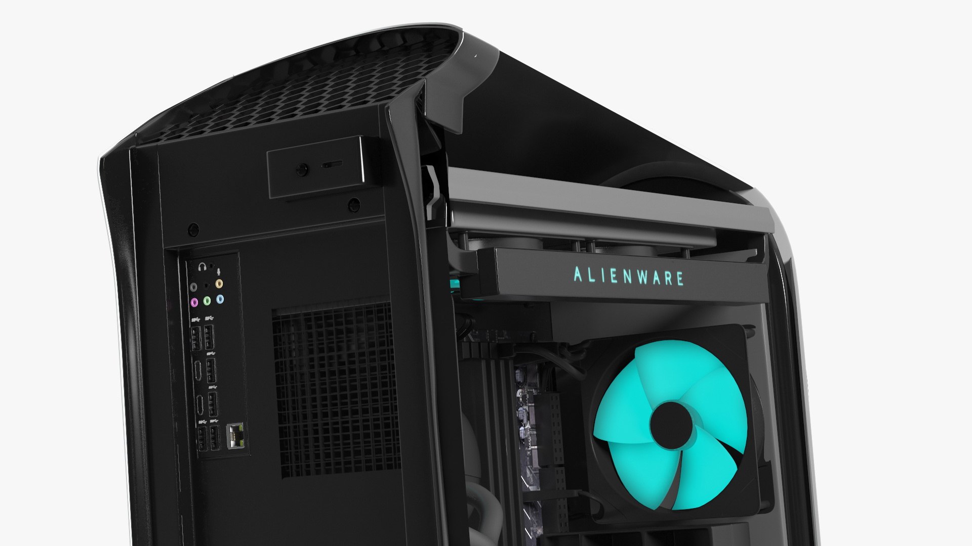 3D Alienware Aurora Gaming Desktop White model - TurboSquid 2139299