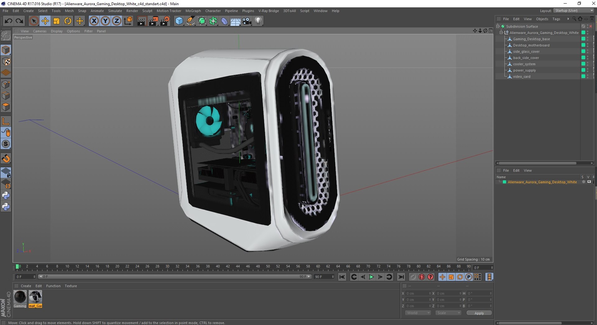 3D Alienware Aurora Gaming Desktop White model - TurboSquid 2139299