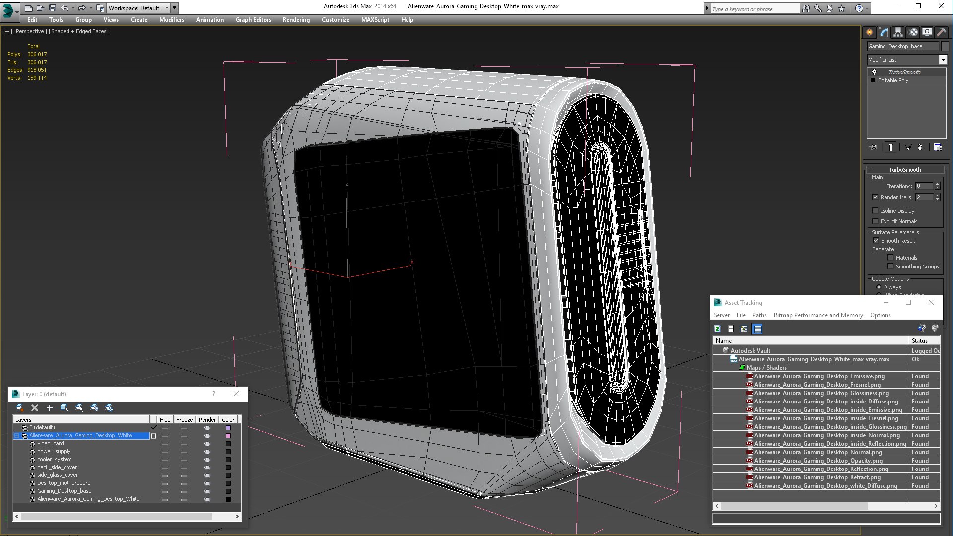 3D Alienware Aurora Gaming Desktop White model - TurboSquid 2139299