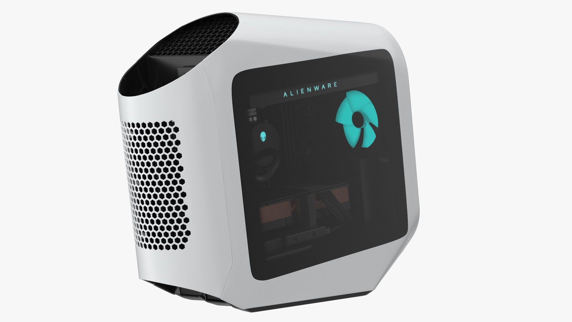 3D Alienware Aurora Gaming Desktop White Model - TurboSquid 2139299
