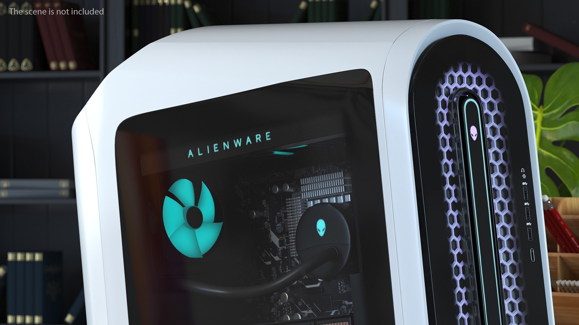 3D Alienware Aurora Gaming Desktop White model - TurboSquid 2139299