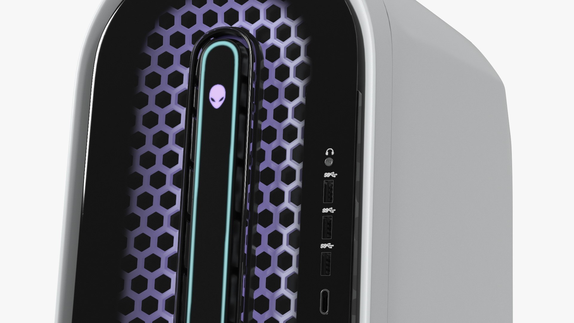 3D Alienware Aurora Gaming Desktop White model - TurboSquid 2139299