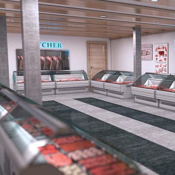 Supermarket Freezer 3D Models for Download | TurboSquid